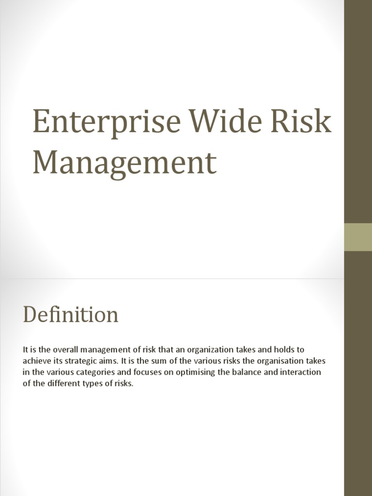 Enterprise Risk Management Guide | PDF | Risk Management | Risk