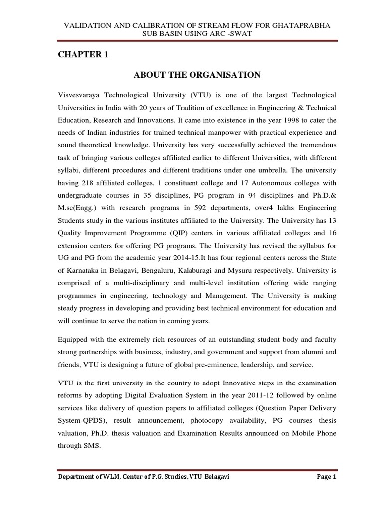 Calibrating and Validating Stream Flow for the Ghataprabha Sub-Basin ...