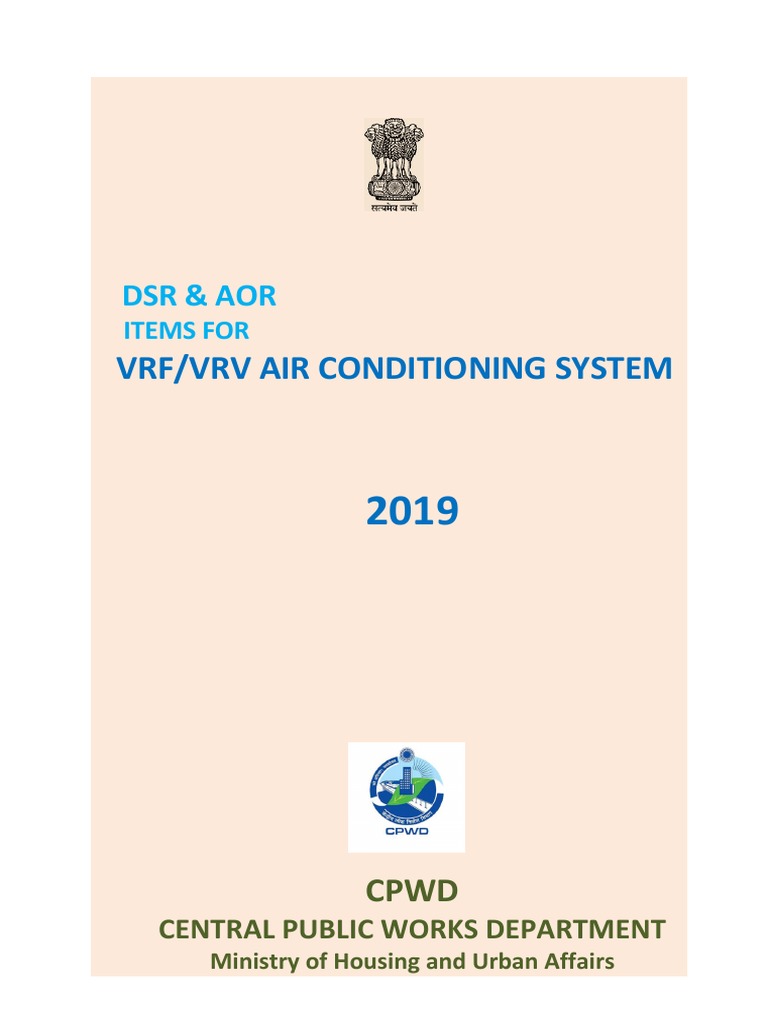 VRF/VRV Air Conditioning System: DSR & Aor | PDF | Pipe (Fluid ...