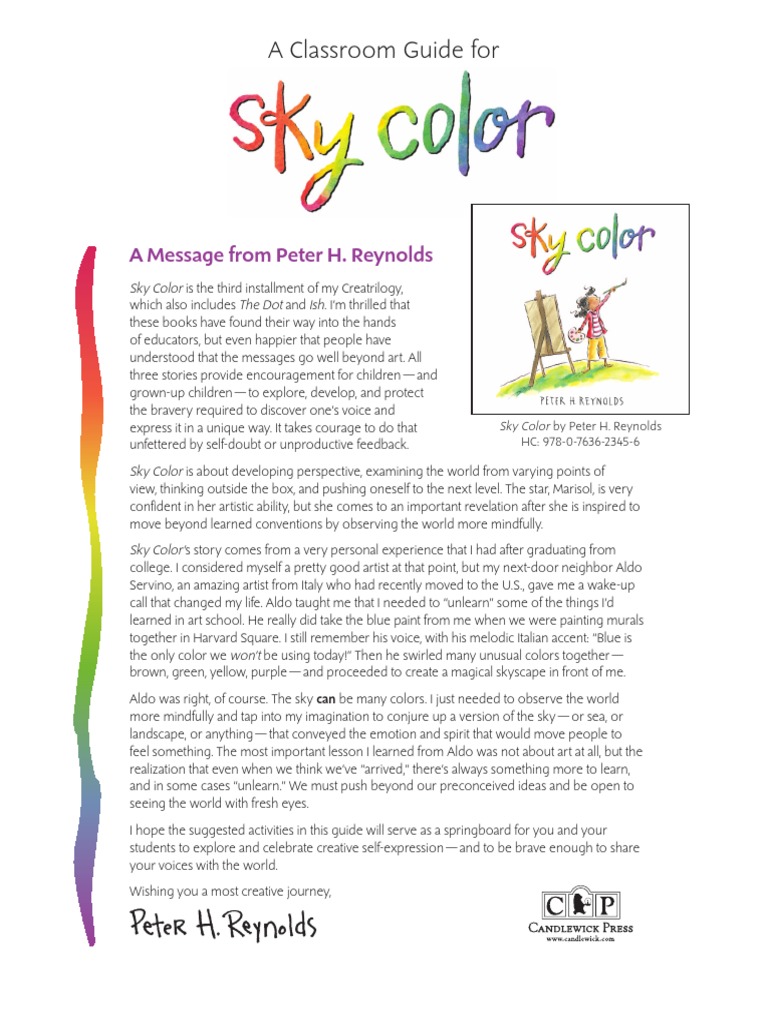 A Classroom Guide For: A Message From Peter H. Reynolds | PDF | Color ...