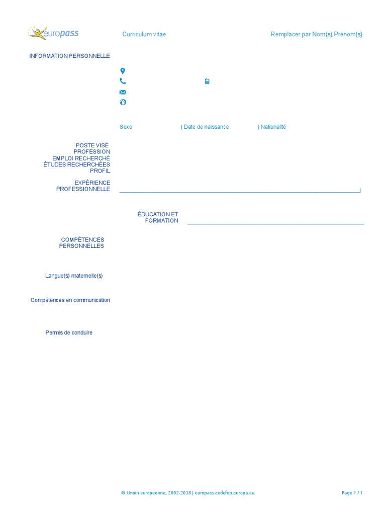 Ecv Template FR | PDF