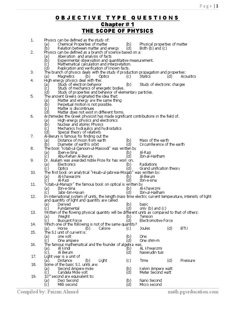 The Scope of Physics PDF | PDF | Matter | Particle Physics