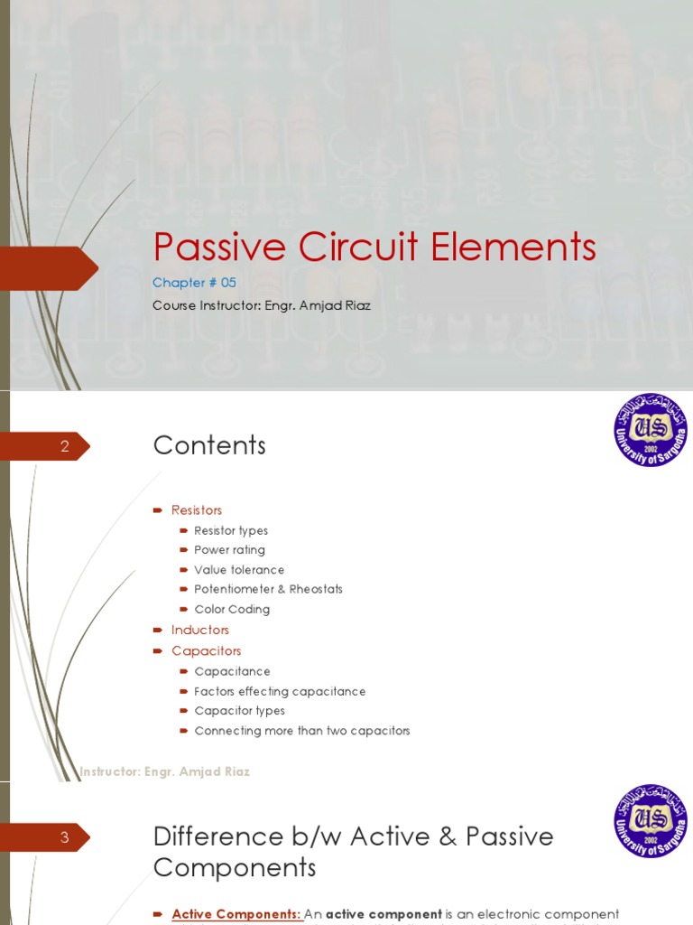 Passive Circuit Elements: Chapter # 05 | PDF | Inductor | Capacitor
