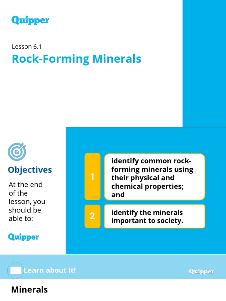 Earth and Life Science SHS 6.1 Rock Forming Minerals | PDF | Igneous ...