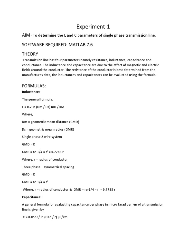 Experiment-1: AIM Software Required: Matlab 7.6 Theory | PDF
