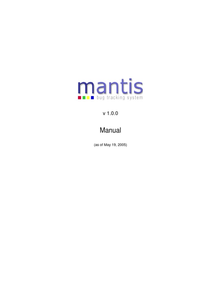 Mantis Manual v1.0.0 20050519 PDF | PDF | Php | Databases