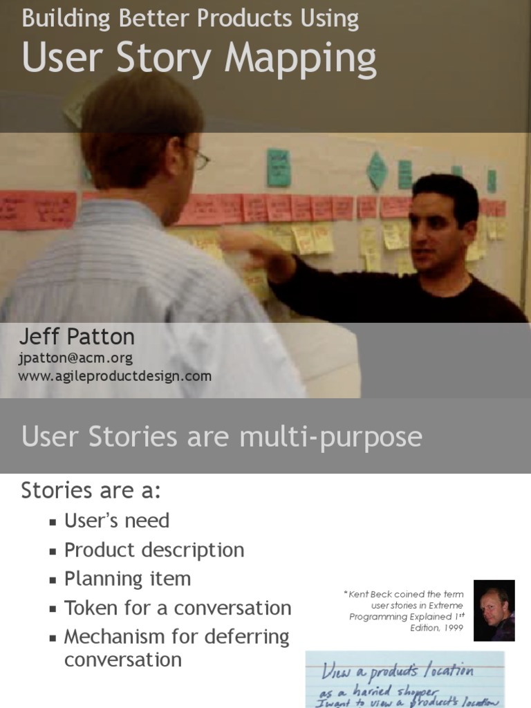 User Story Mapping: Jeff Patton | PDF | Scrum (Software Development ...