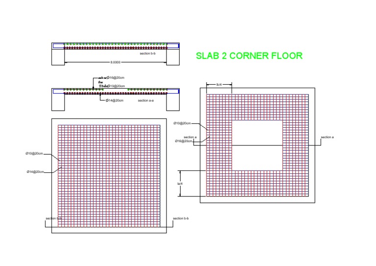 Slab Design2 Corner Floor DRAWING | PDF