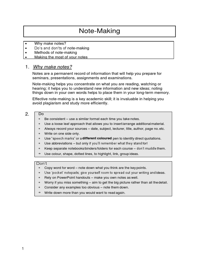 Notemaking & Dictating | PDF | Information | Communication