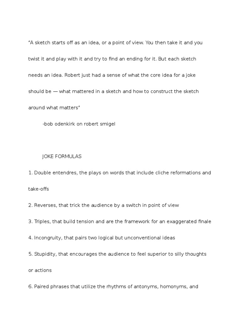 How To Write Comedy | PDF