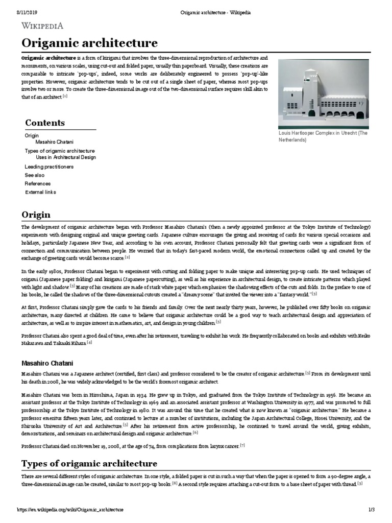 Origamic Architecture | PDF | Art Materials | Wood Products