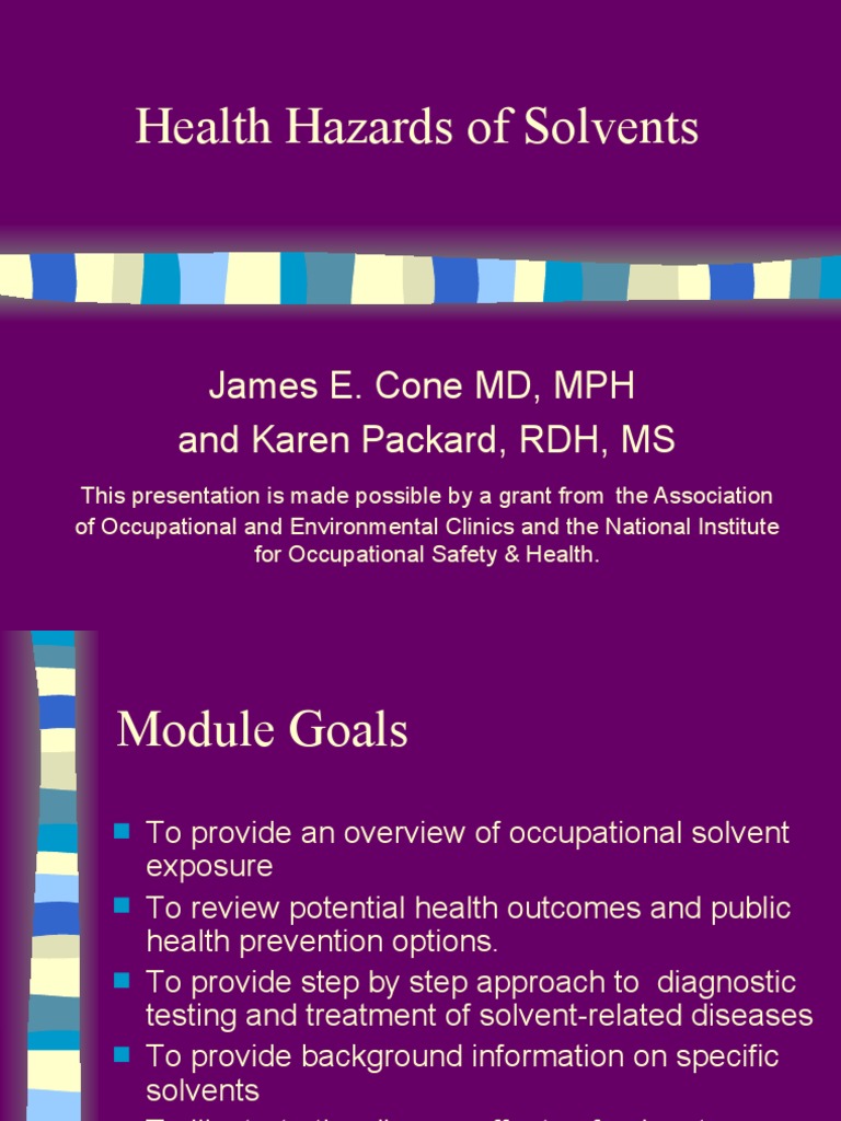 Solvent Hazards and Health Risks | PDF | Nature | Solvent