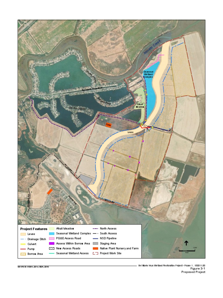 Bel Marin Keys Wetlands Restoration Project map | Hydrology | Water And ...