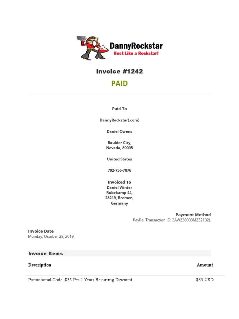 Invoice Winter | PDF