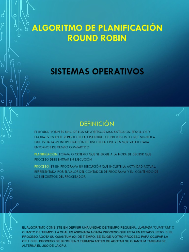 Algoritmo de Planificación Round Robin | PDF