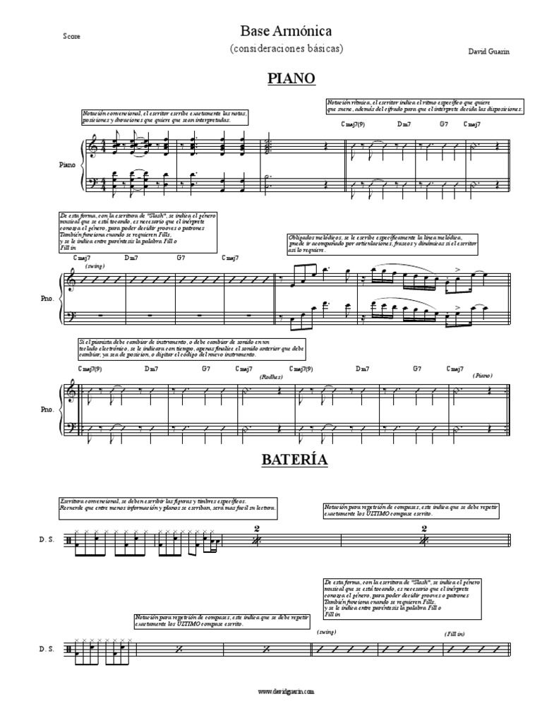 Escritura Basica Base Ritmica y Armonica | PDF | Notación musical | Ritmo