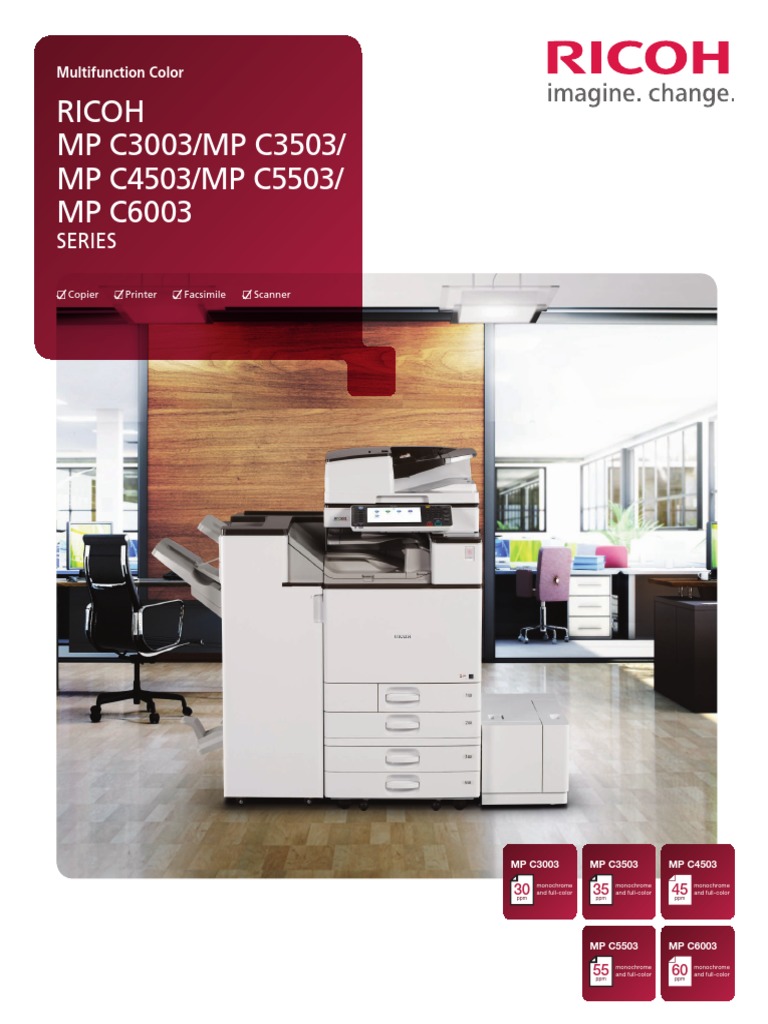 Ricoh MP C3003/MP C3503/ MP C4503/MP C5503/ MP C6003: Series | PDF ...
