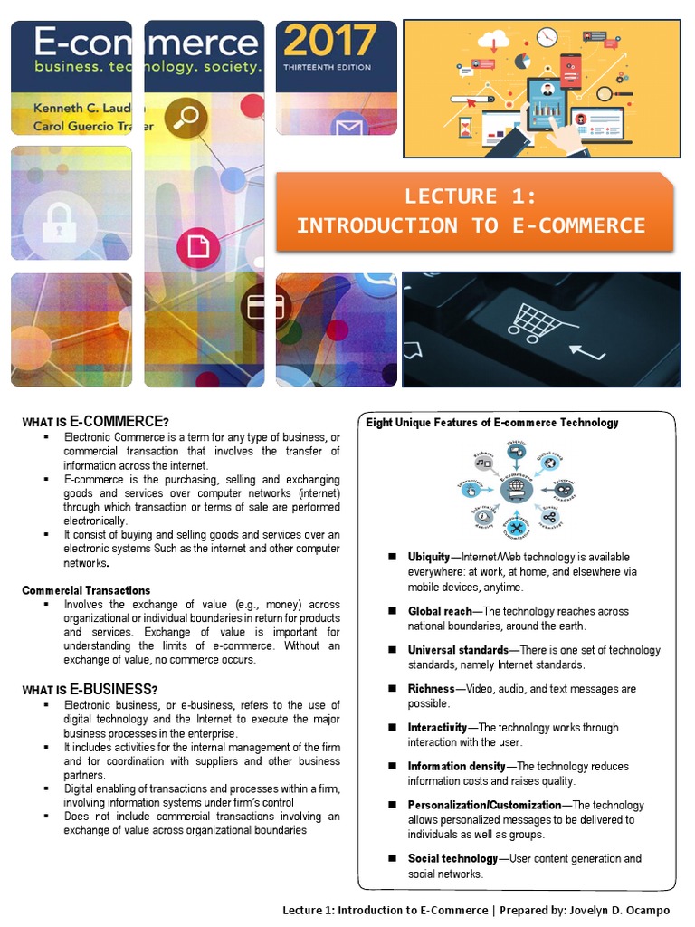 Introduction To E-Commerce | PDF | E Commerce | Electronic Business
