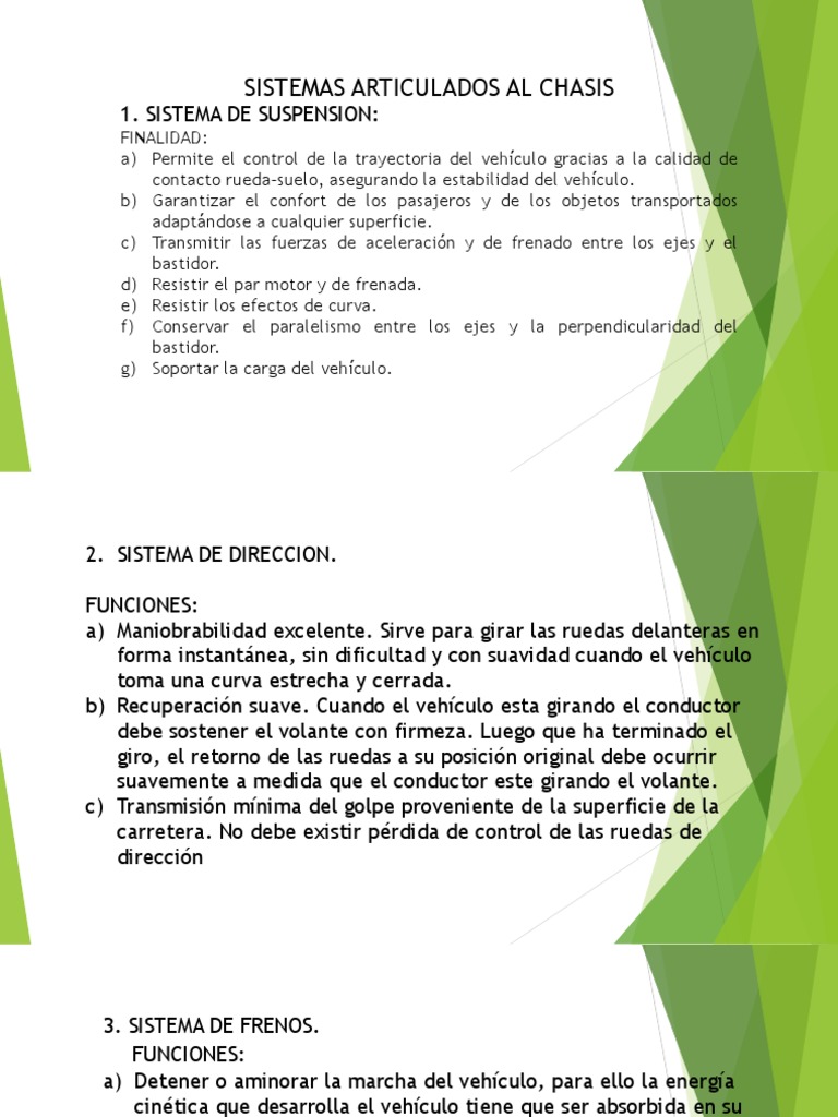 Sistemas Articulados Al Chasis | PDF