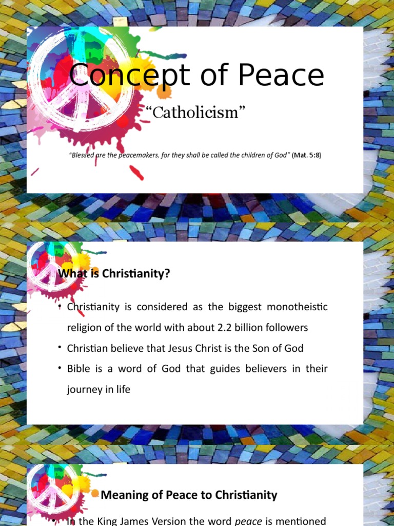 Concept of Peace: "Catholicism" | PDF | Peace | Catholic Church