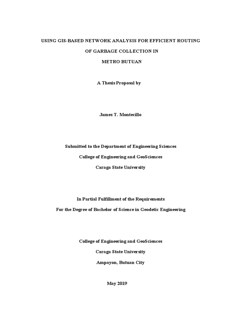 Using Gis-Based Network Analysis For Efficient Routing in Metro Butuan ...