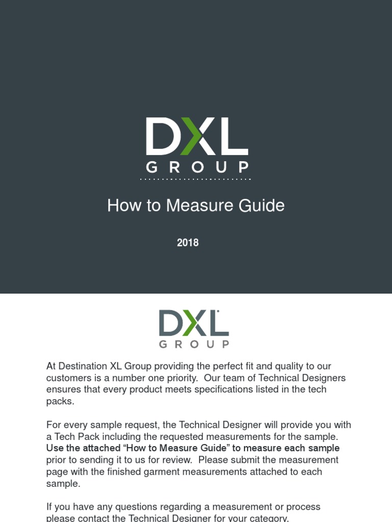 Apparel and Accessories How To Measure Guide | PDF | Seam (Sewing ...