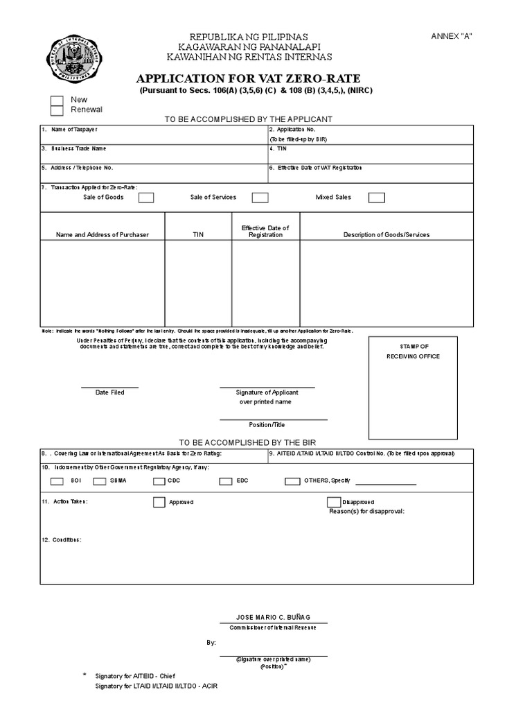 Annex A - RMO 7-2006 | PDF | Value Added Tax | Government Finances