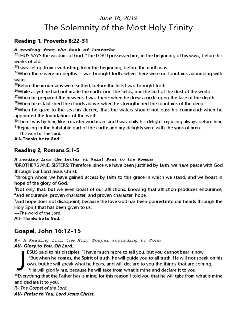 The Holy Trinity Revealed: Wisdom, Grace and Truth from God the Father ...