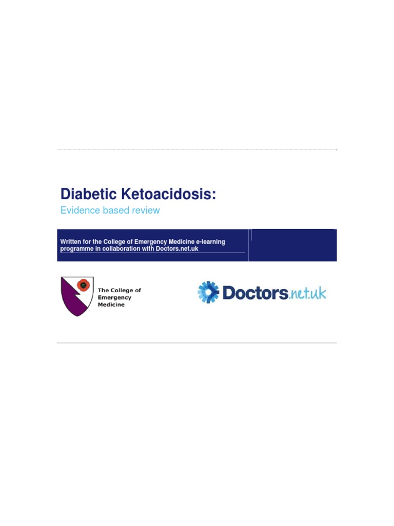 Diabetic Ketoacidosis:: Evidence Based Review | PDF | Hyperglycemia ...