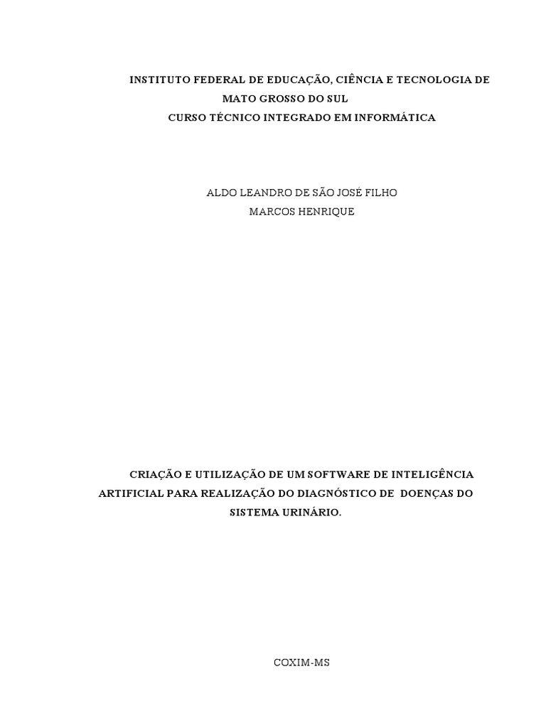 TCC Técnico de Informática | PDF | Inteligência artificial ...