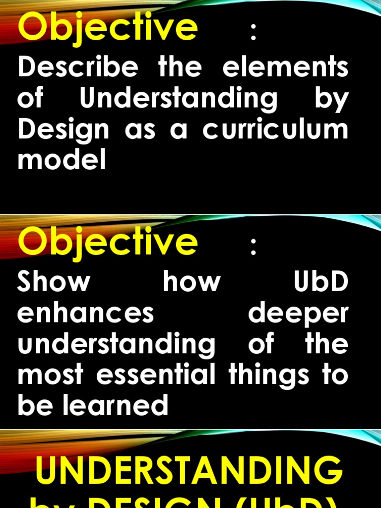 Understanding by Design Ubd | PDF | Curriculum | Cognition