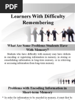 Group 6 Learners Difficulty in Remembering and Focusing | PDF | Learning | Memory