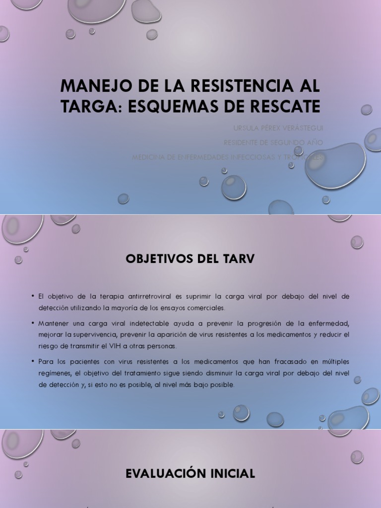 Manejo de La Resistencia Al Targa | PDF | Manejo del VIH / SIDA | Rtt
