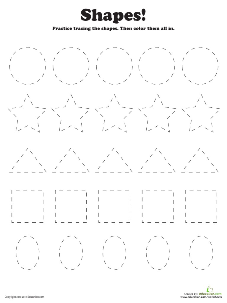 Trace Color Shapes PDF | PDF