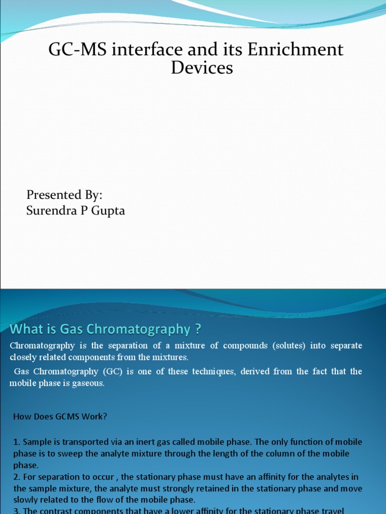 GC-MS Interface With Enrichments Devices | Download Free PDF | Gas ...