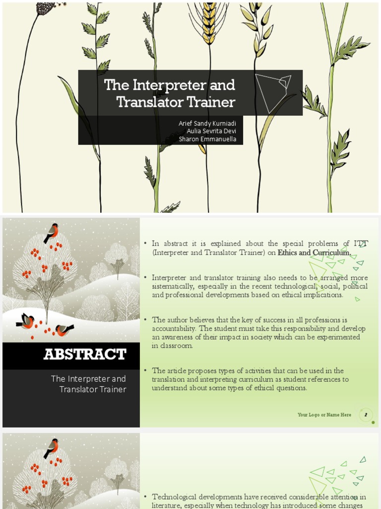 The Interpreter and Translator Trainer | PDF | Translations | Teachers