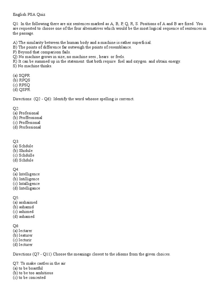 English Cloze Test | PDF