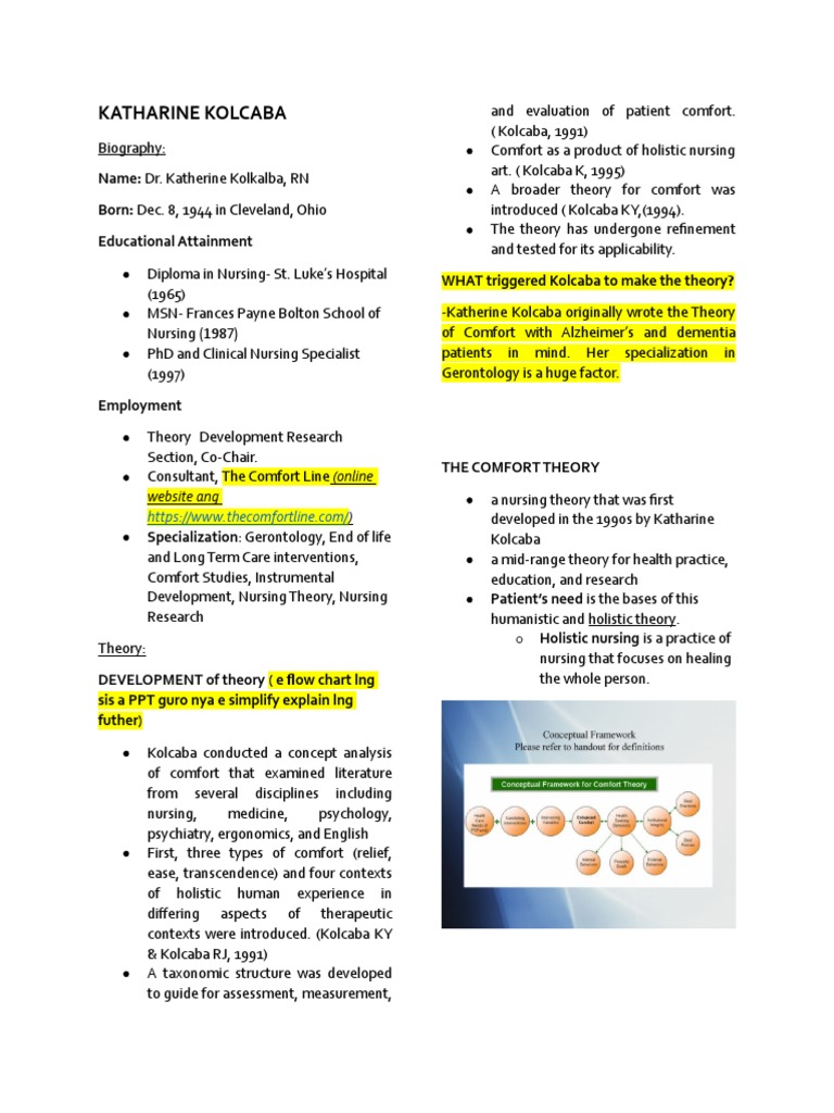 Understanding the Theory of Comfort: A Biography of Dr. Katharine ...