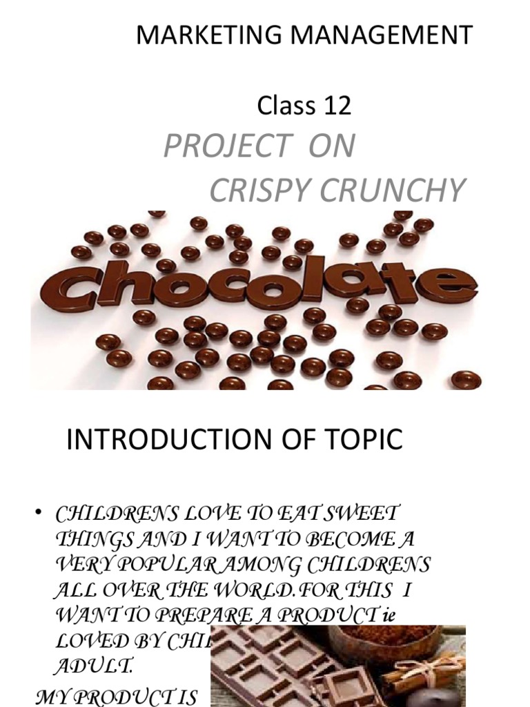 Class 12 Marketing Project on Chocolate | PDF | Marketing | Retail