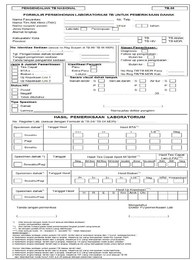 Formulir TB 05 | PDF