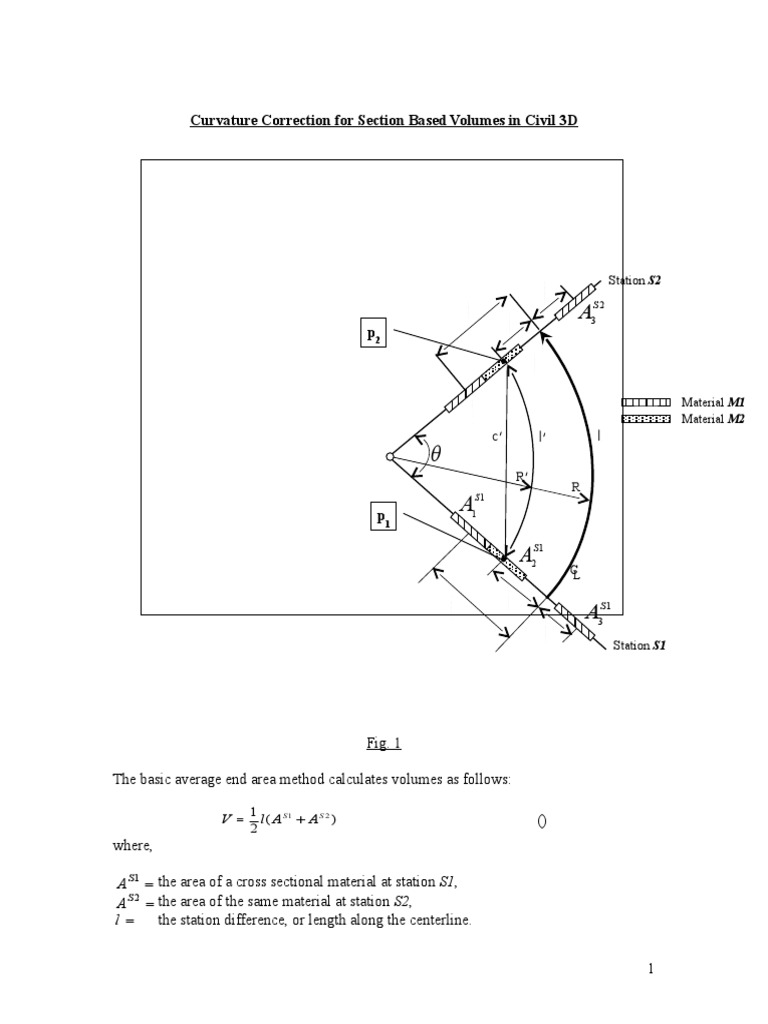 Curvature Correction in Civil 3D | PDF | Area | Mechanics