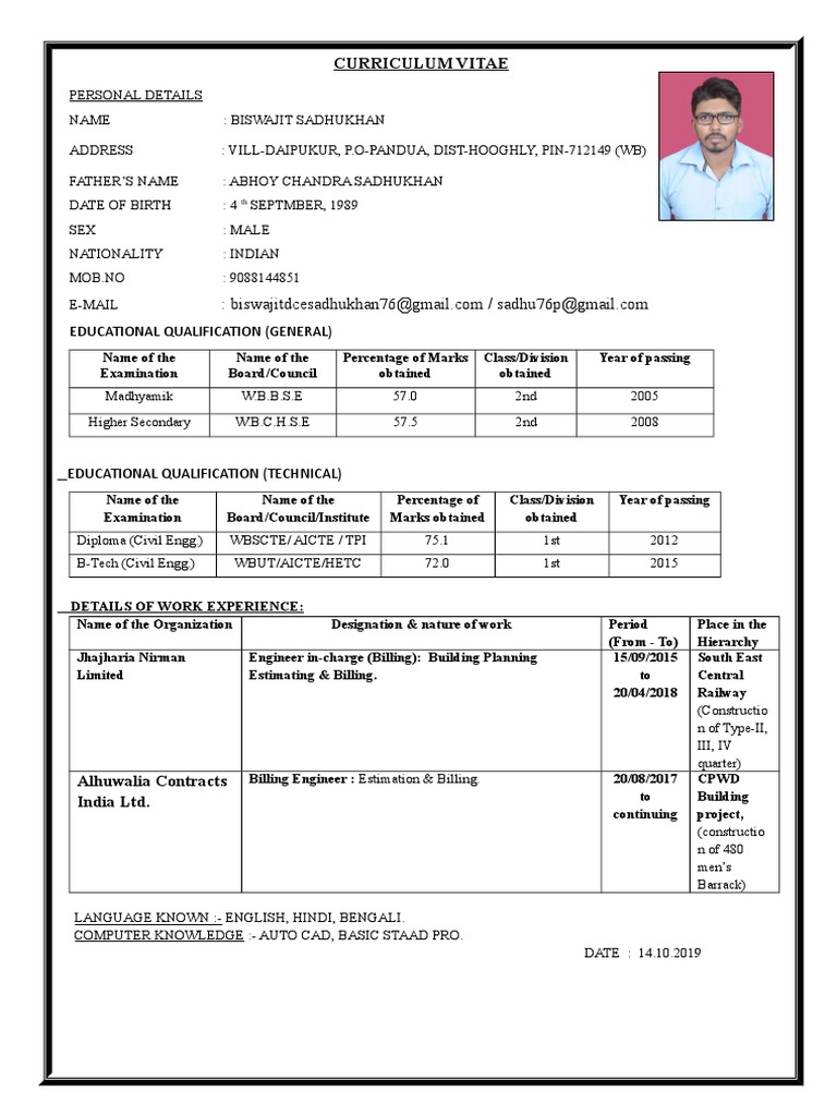 Curriculum Vitae: Educational Qualification (General) | PDF ...