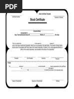 Editable Share Certificate Template Download | PDF | Government ...