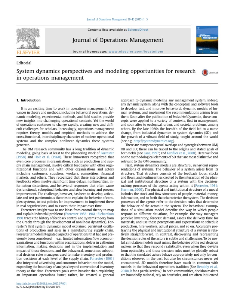 1 s2.0 S0272696315000595 Main PDF | PDF | System | Operations Management
