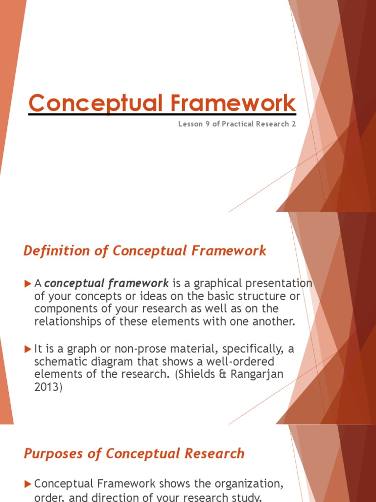 Conceptual Framework: Lesson 9 of Practical Research 2 | PDF ...