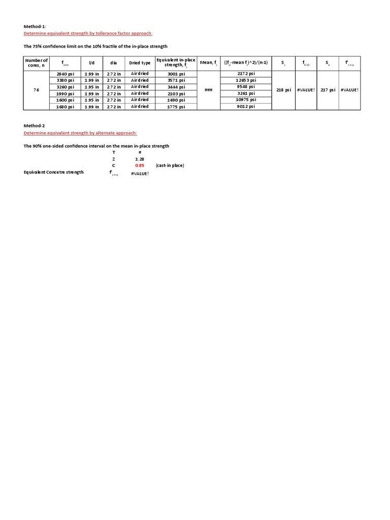 Equivalent Concrete Strength - Advance-B1-COLUMN | PDF | Statistical ...