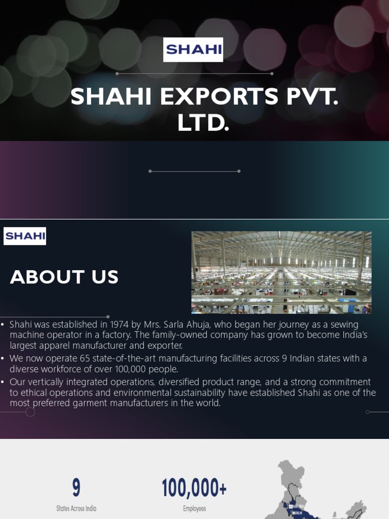 Shahi Exports: Leading Apparel Manufacturer | PDF | Cotton | Textile ...