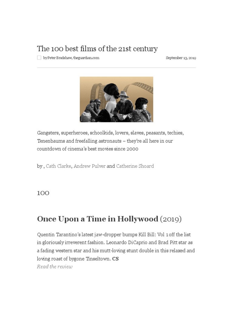 The 100 Best Films of The 21st Century | PDF