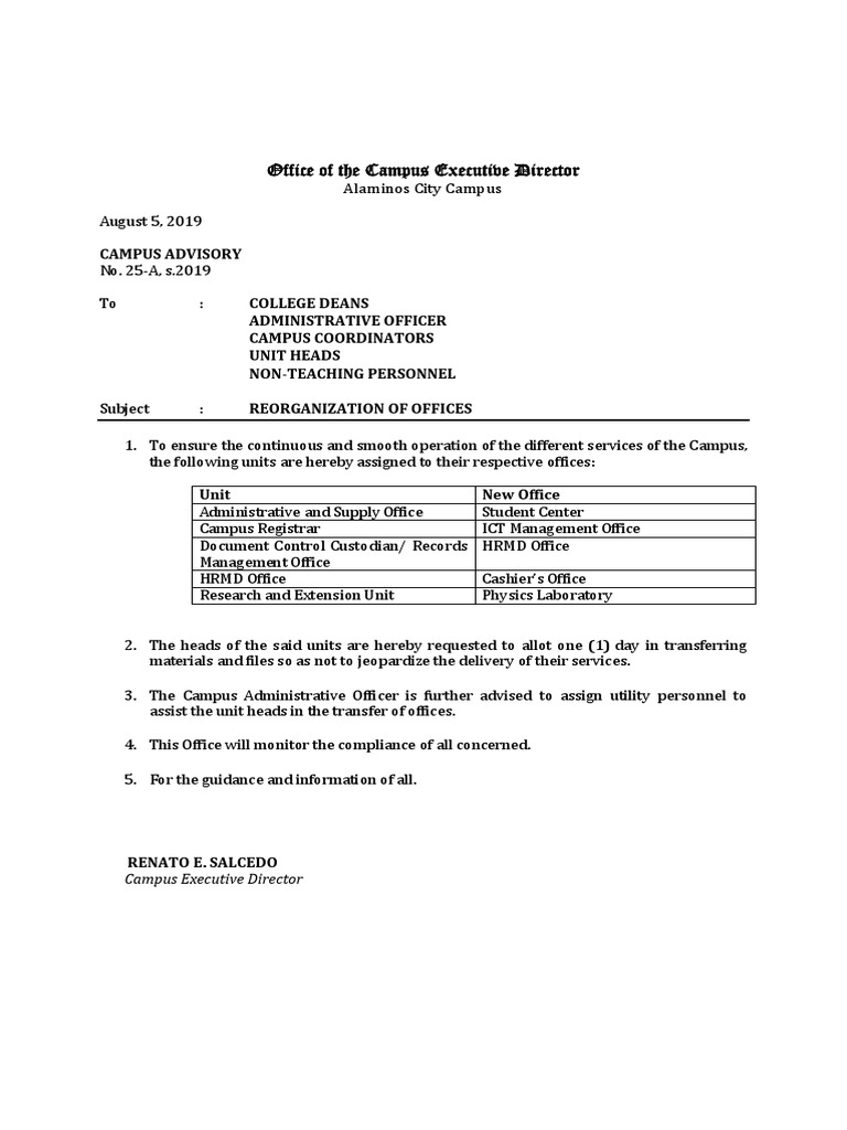 23a Reassignment of Offices | PDF
