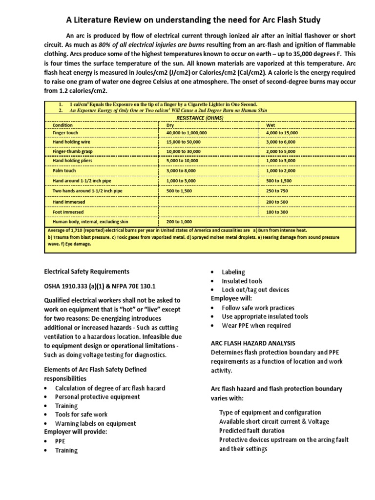 A Case Study On Arc Flash Study | PDF | Personal Protective Equipment ...